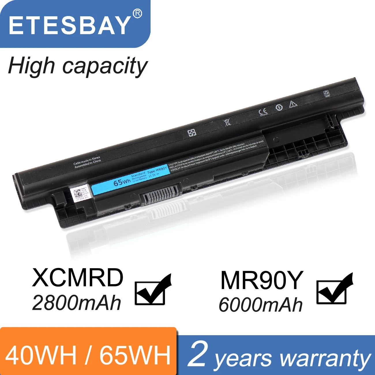 ETESBAY MR90Y Bateria Do Portátil para Dell Latitude 3440 3540 Para ...