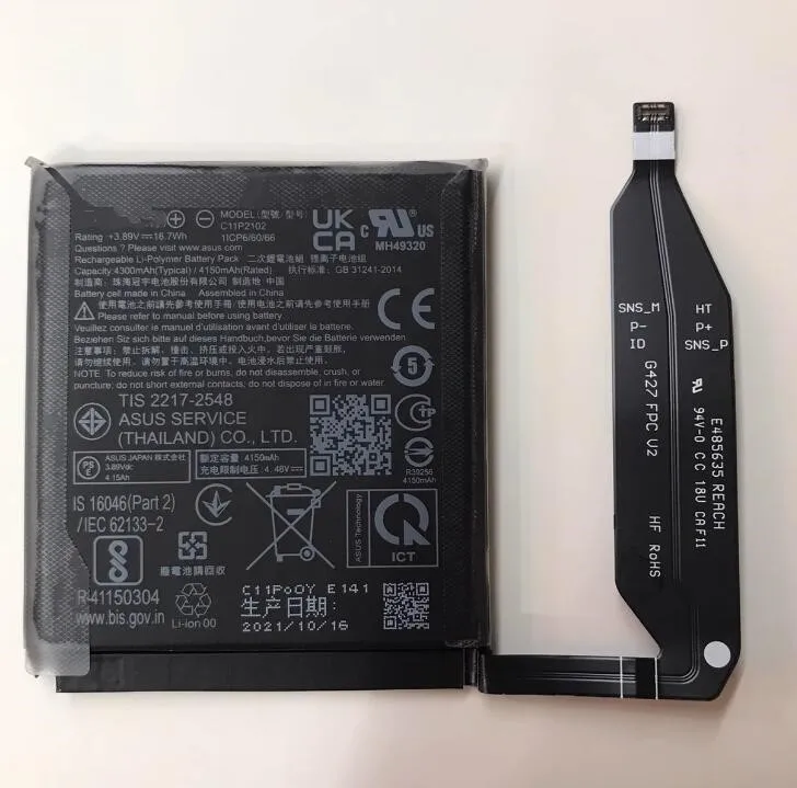New-Battery-For-Asus-Zenfone-9-ZS696KS-C11P2102-Zenfone9-4300mah ...