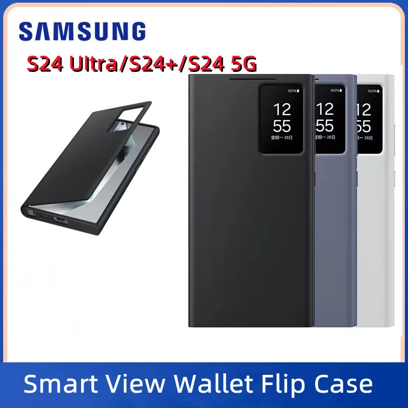 New-Samsung-S24-Ultra-5G-Smart-View-Intelligent-Wallet-Case-For-Galaxy ...