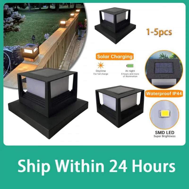 Solar-LED-Post-Lights-Solar-Powered-Fence-Gate-Street-Light-IP65 ...