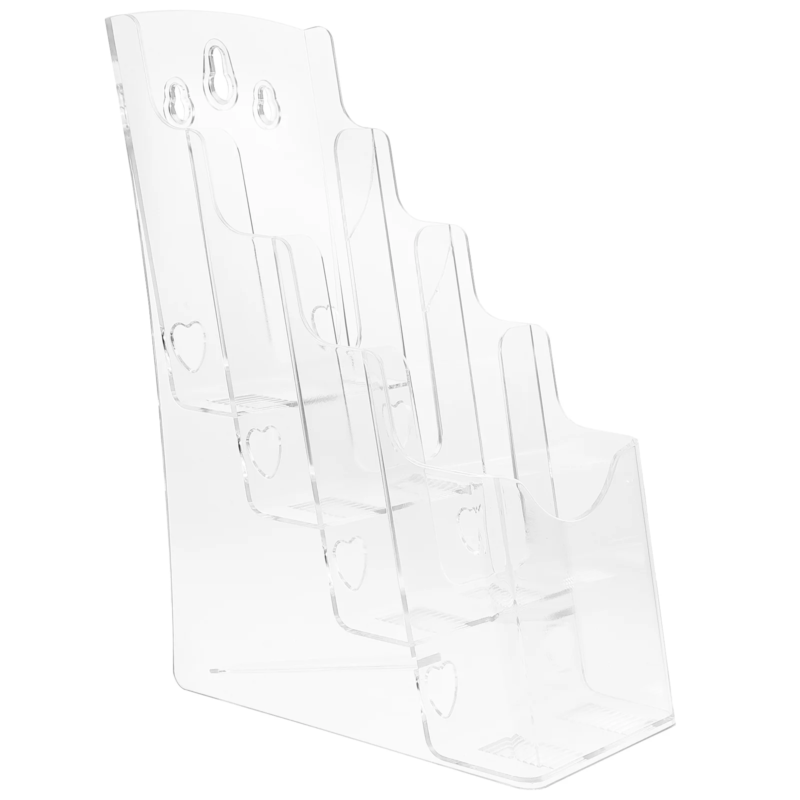 Acrylic-Brochure-Holder-A6-Clear-File-Rack-4-Tier-Magazine-Display-Rack ...