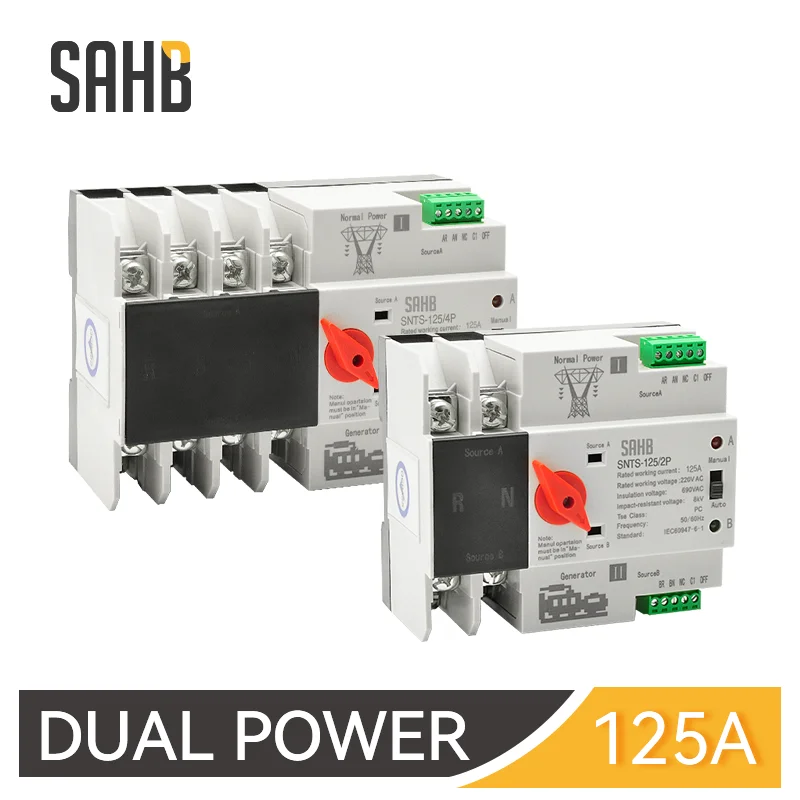 SAHB-Interruptor de transferencia automática de doble potencia, fuente de alimentación ...