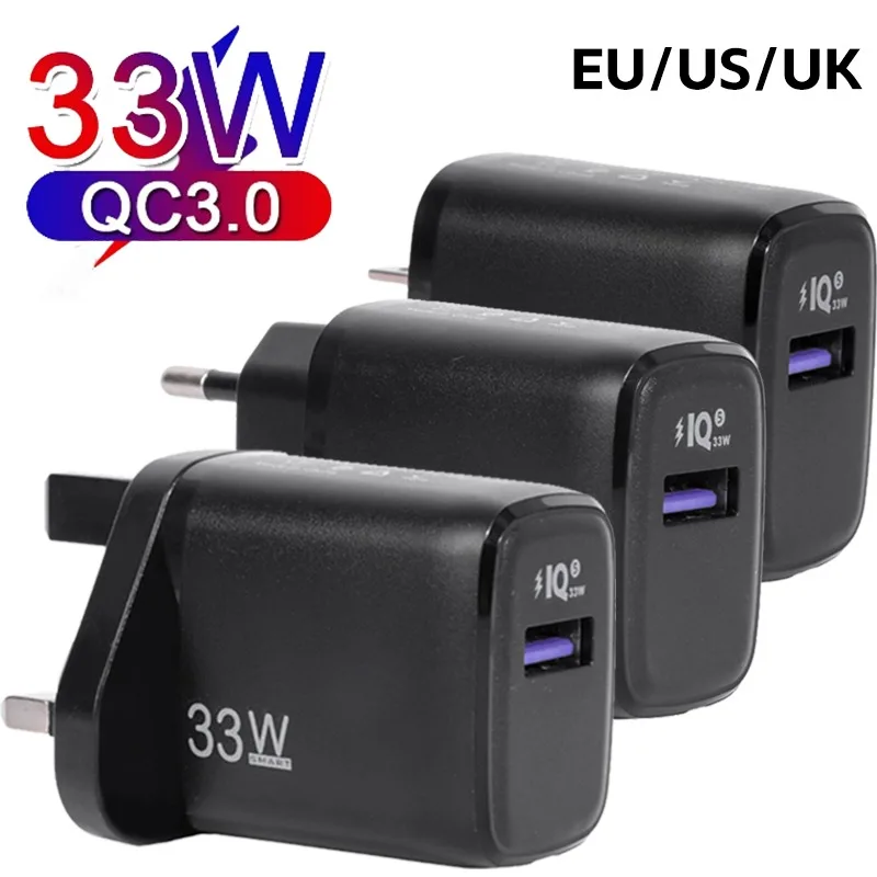 QC3-0-33W-Fast-Charging-USB-Mobile-Phone-Chargers-for-Samsung-Xiaomi ...