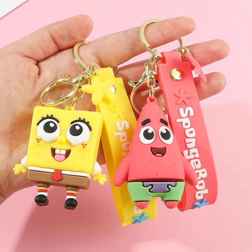 SpongeBob-SquarePants-Cartoon-Anime-Keychains-Cute-SpongeBob-Sandy ...