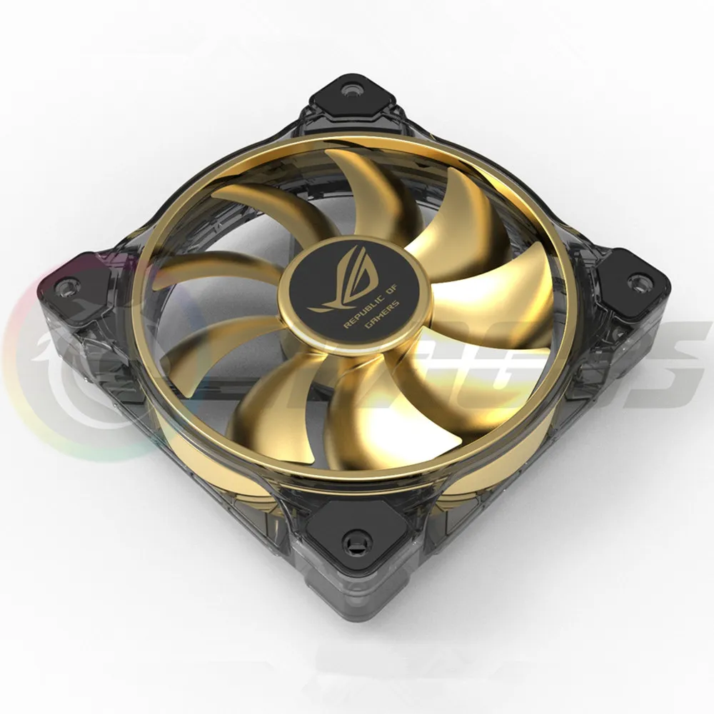 MOD-PC-Case-Fan-12CM-Metal-Sticker-ROG-MSI-AORUS-Logos-Gamer-Gold ...