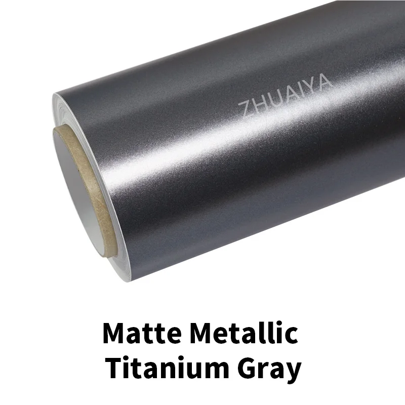 ZHUAIYA Matte Metallic Titanium Grey Vinyl Wrap film wrapping film ...