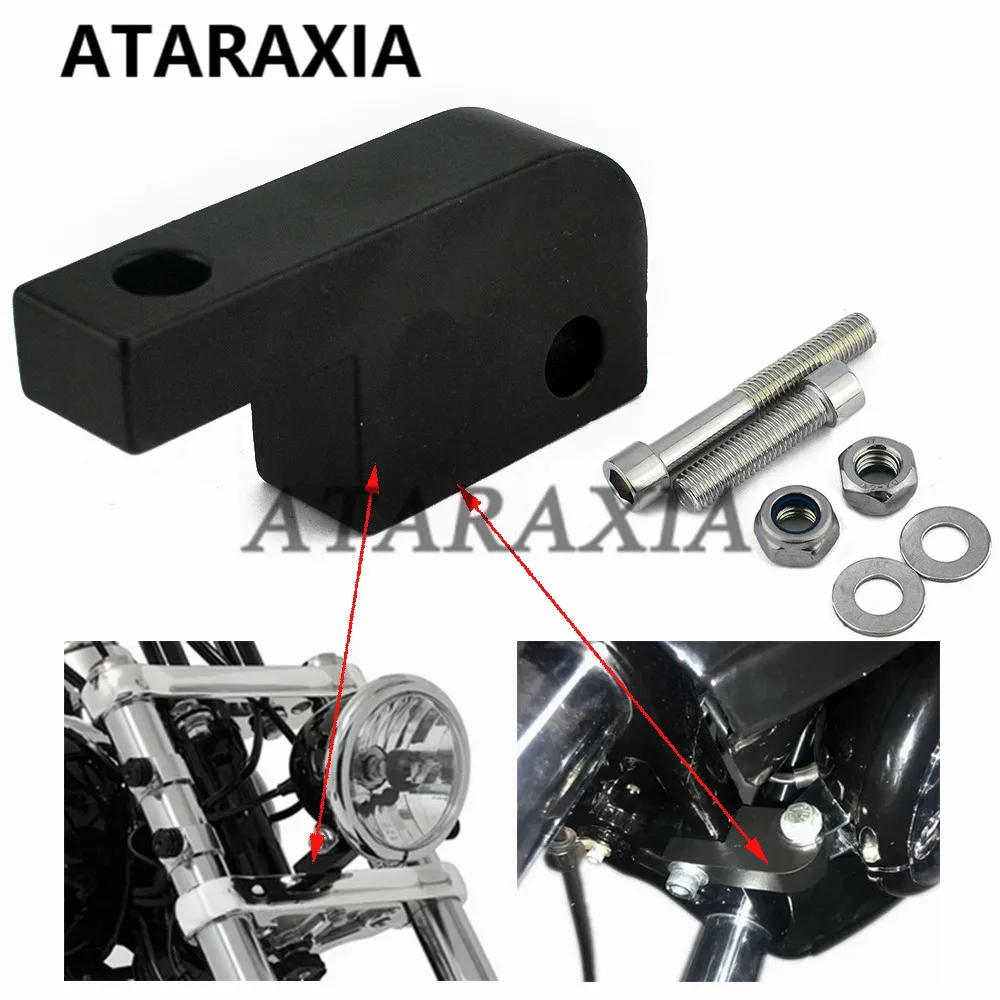 Motorcycle-Headlight-Extension-Block-For-Harley-Dyna-FXDL-FXDF-FXDB ...