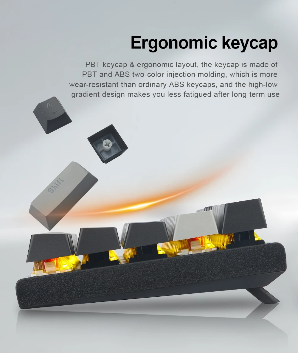 E-YOOSO Z11 USB 60% Mini Mechanical Gaming Keyboard Blue Red Switch 61 Keys Wired detachable ...