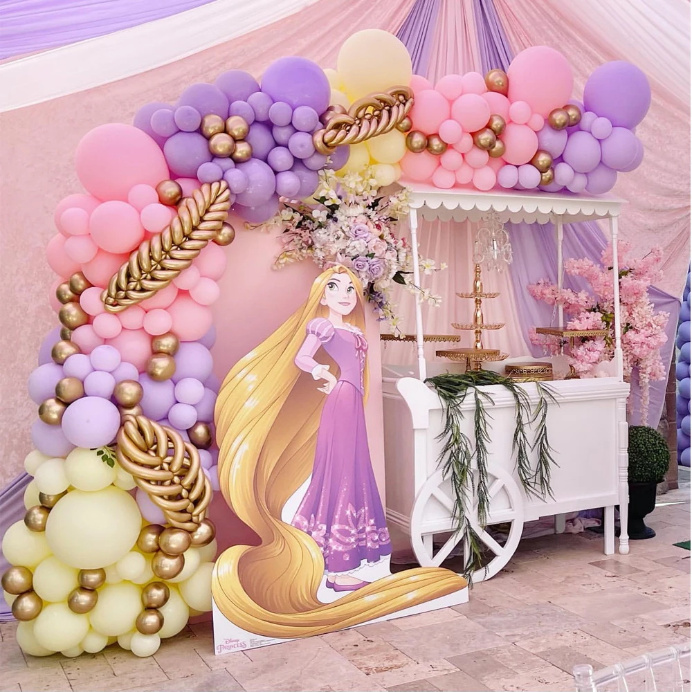 133pcs-Disney-Princess-Rapunzel-Balloon-Arch-Garland-Kit-Pink-Purple-Latex-Ballons-Girls ...