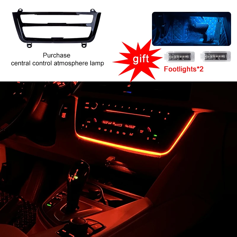 radio trim led dashboard center console light with blue and orange ...