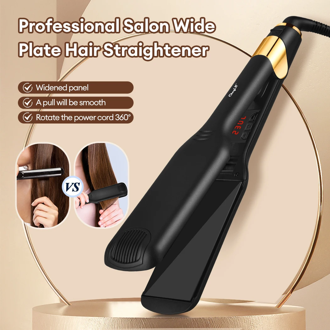 55MM-Wide-Professional-Hair-Straightener-3D-Floating-Plate-Ceramic-Flat ...