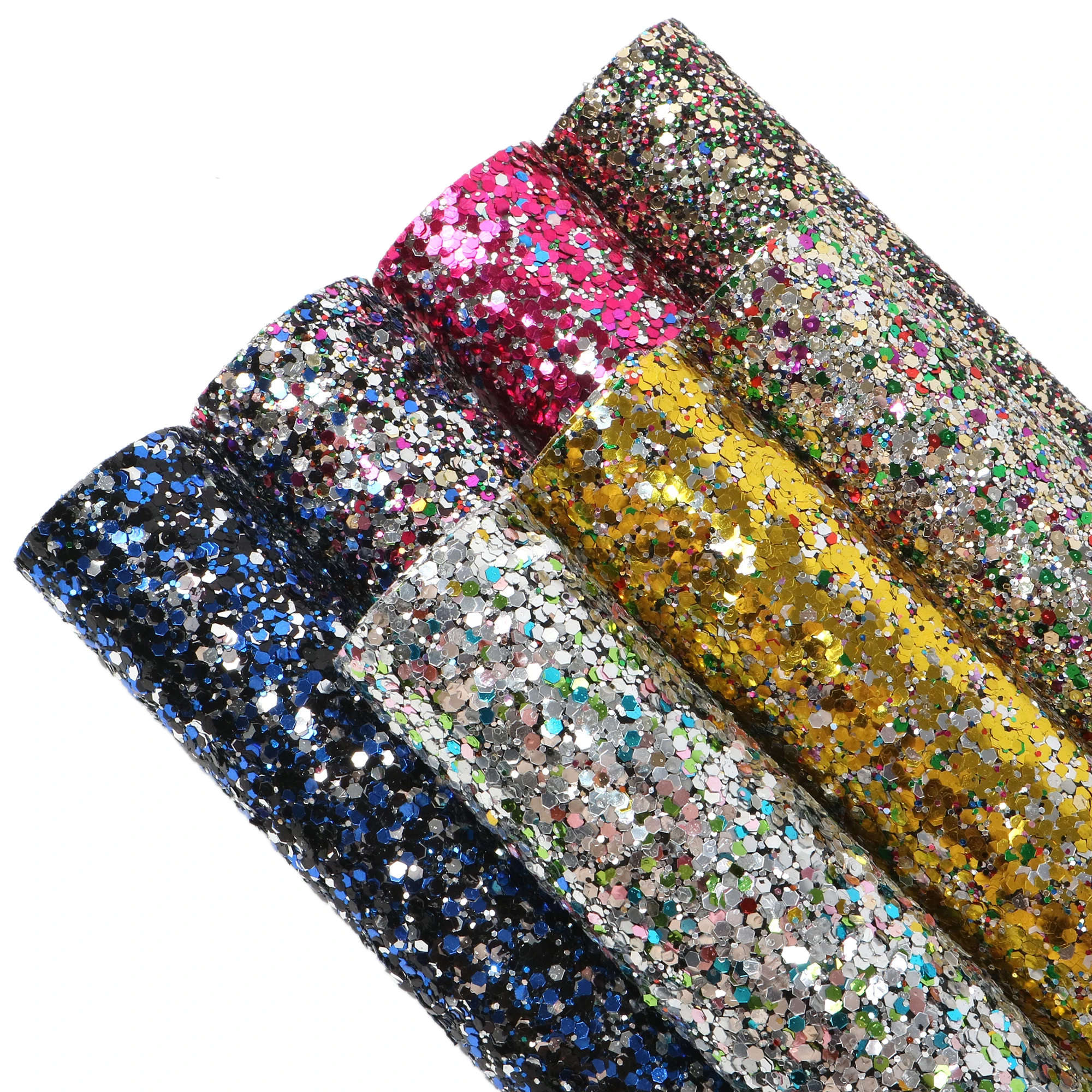7pcs-20X30CM-Chunky-Glitter-Sequins-Spangles-PU-Leatherette-Faux ...