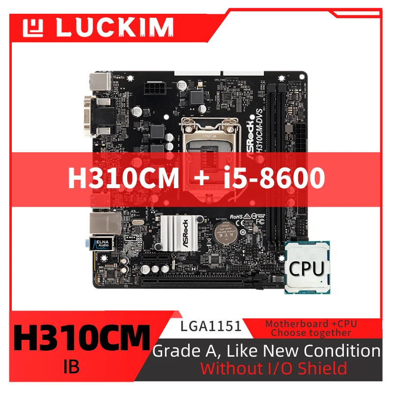 Refurbished-H310CM-IB-Motherboard-LGA1151-i5-8600-Set-Kit-with ...