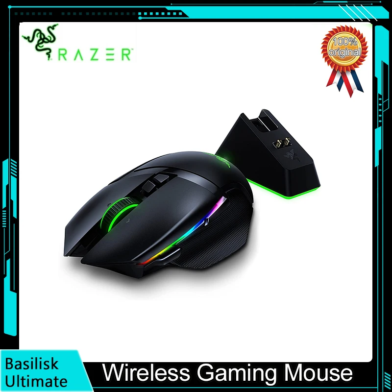 Razer Basilisk Ultimate Hyperspeed 무선 게이밍 마우스, 충전 도크 포함, 게이밍 마우스 스위치 ...