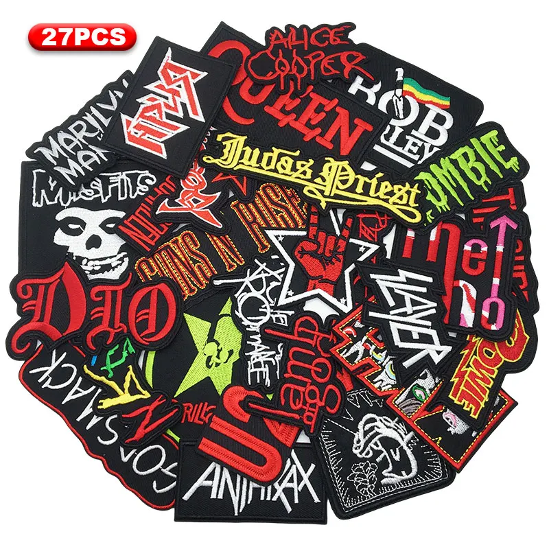 27pcs-lot-Music-Rock-Band-Patches-Clothes-DIY-Iron-on-Embroidered ...