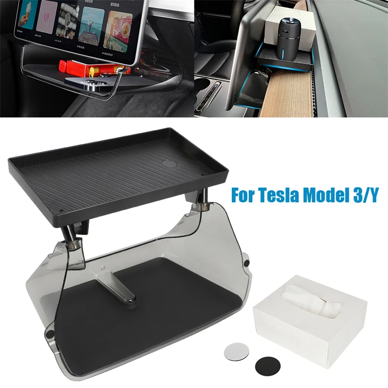 Screen-Storage-Box-For-Tesla-Model-3-Y-Dashboard-Magnetic-Hidden-Large ...