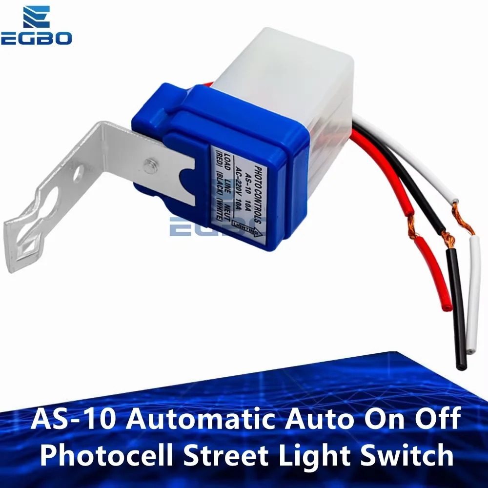 AS-10 Automatic Photocell Street Light Switch: AC 220V (50-60Hz) 10A ...