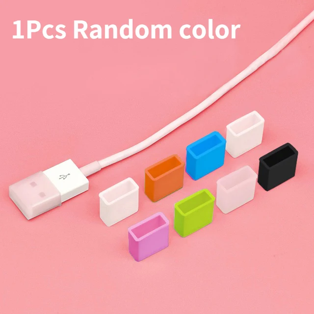 10Pcs USB Male Dust Plug Silicone Stopper Cap for Charging Extension ...
