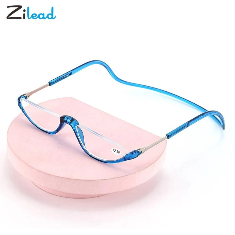 Zilead Fashion Half Frame Magnet Reading Glasses Men Women Hanging Neck ...