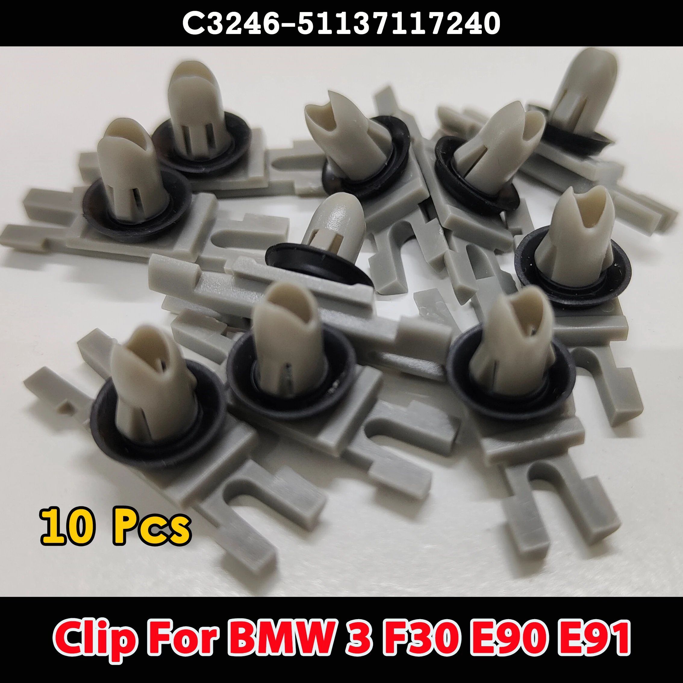 51137117240-Window-Trim-Strip-Fastener-Plastic-Clip-For-BMW-3-F30-E90 ...