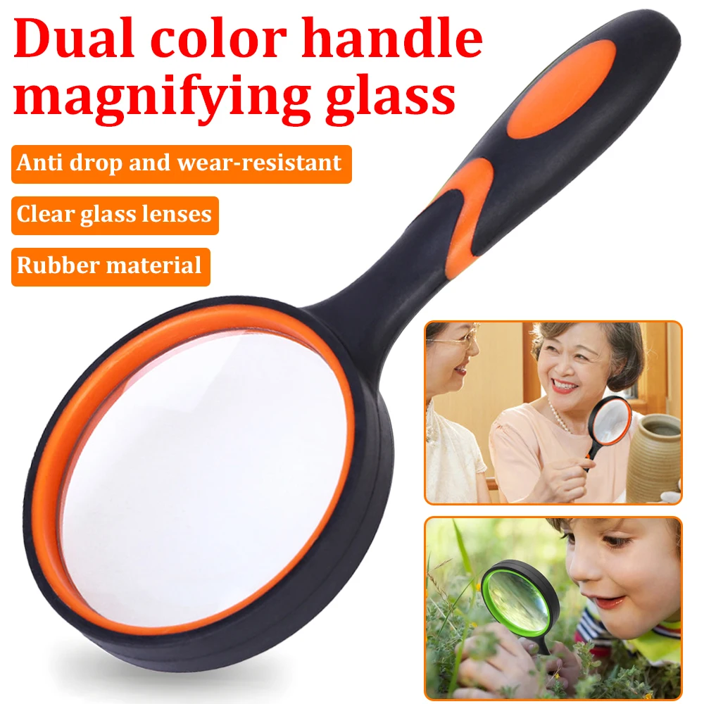 10X-Handheld-Magnifying-Glass-for-Kids-Seniors-Reading-50mm-Magnifier ...