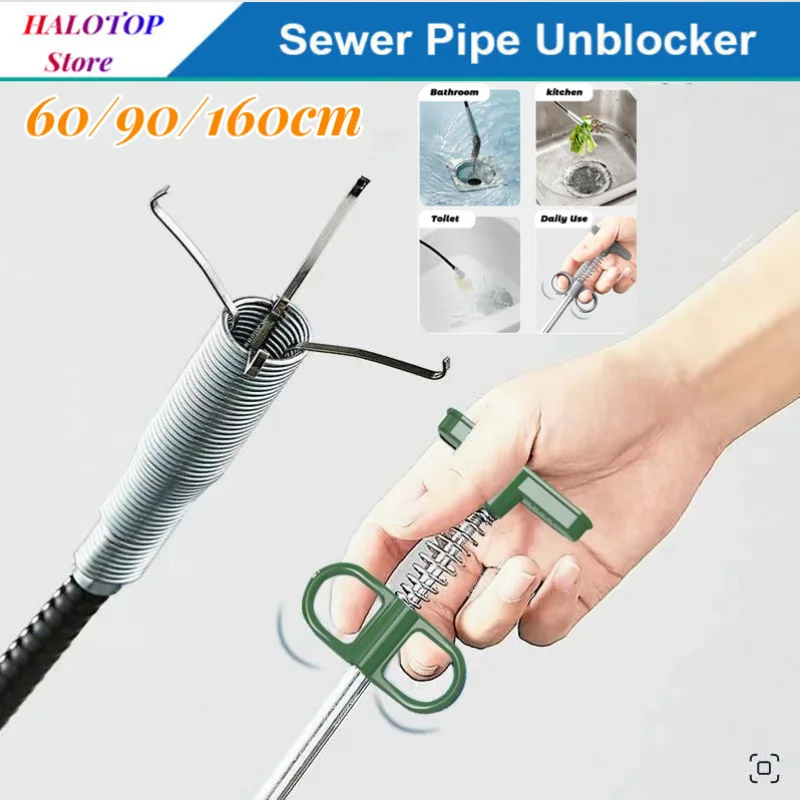 NEW-Flexible-Sewer-Pipe-Unblocker-Snake-Spring-Pipes-Dredging-Tool ...