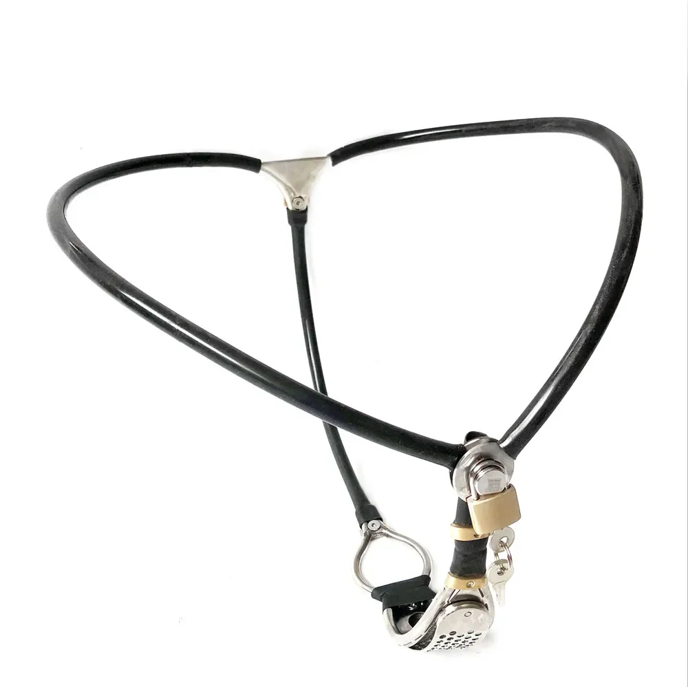 Stainless-Steel-Female-Underwear-Chastity-Belt-with-Vagina-Lock-T-type ...