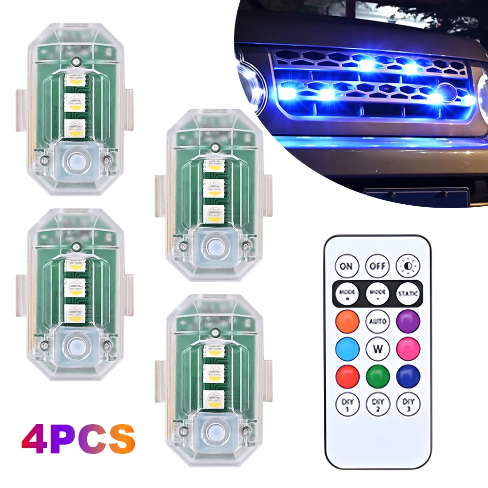 Anti-collision-Warning-Lamp-Remote-Control-8-Color-Car-Strobe-Light ...