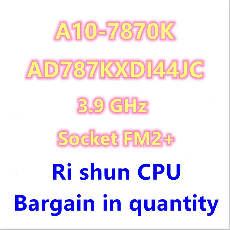 A10 7870k A10 7870 K A10-7870k 3.9 Ghz Quad-core Cpu Processor Ad787kxdi44jc Socket Fm2+ - Pc ...
