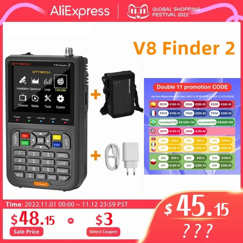 To-V8-Finder-2-Satellite-Signal-Finder-DVB-S-S2-S2X-Digital-1080P-HD-H ...