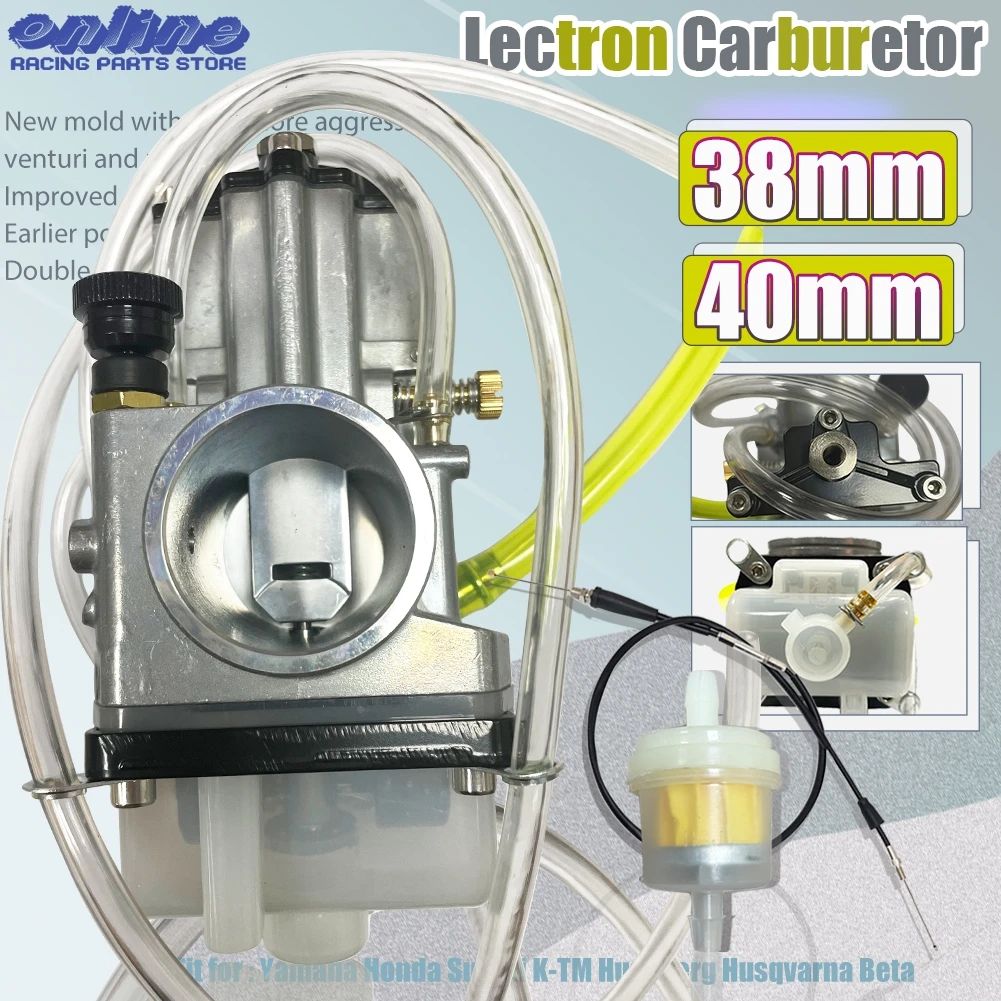 Lectron-High-Velocity-Adjustable-Power-Jet-Carburetor-With-Cable-38mm ...
