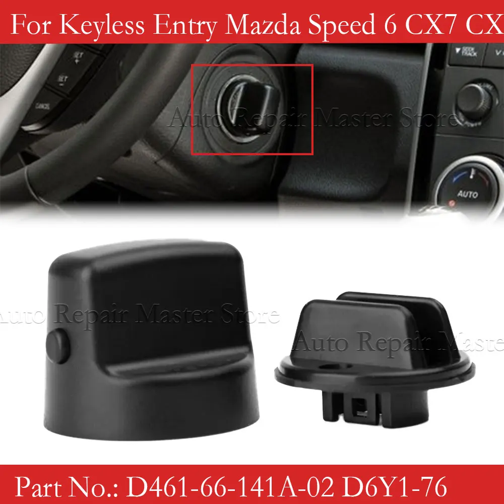 Ignition Key Knob Push Turn Switch Key Ignition Knob Set For Mazda ...