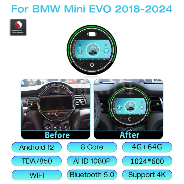 Qualcomm Android 12 Radio Stereo 4G Screen Multimedia Player GPS ...