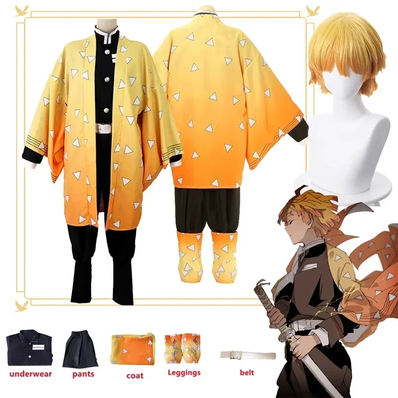 Disfraz-de-Cosplay-de-Agatsuma-Zenitsu-Cosplay-de-Anime-Kimetsu-No ...