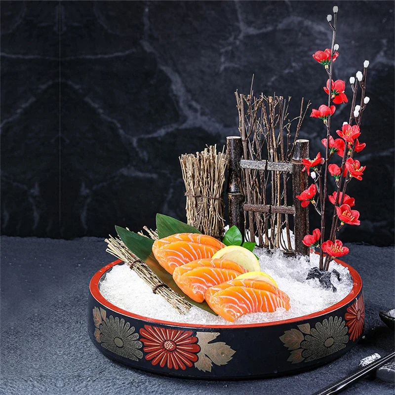 Decorative-flowers-and-plants-Japanese-barbecue-dishes-Decorated ...