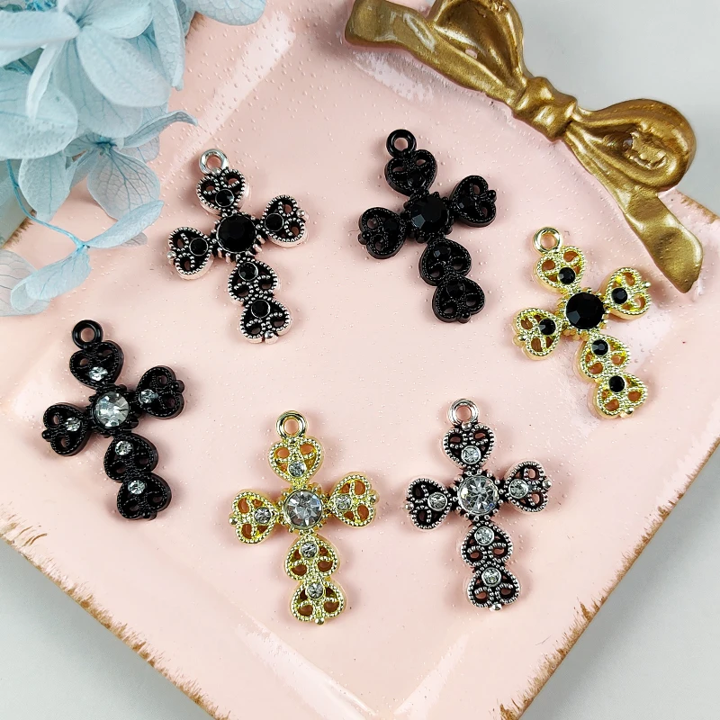 10pcs-pack-29-20mm-Rhinestone-Crosses-Metal-Charms-for-Jewelry-Making ...