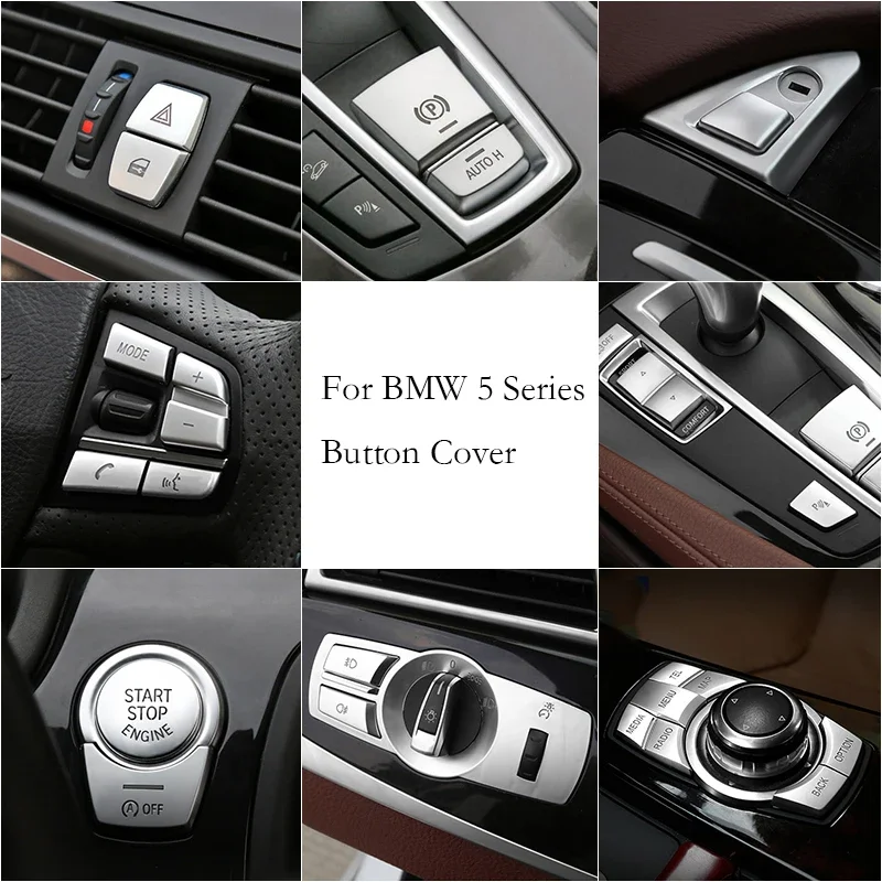 For BMW 5 6 7 Series 5GT X3 X4 X5 X6 ABS Chrome Front Head Light Switch ...