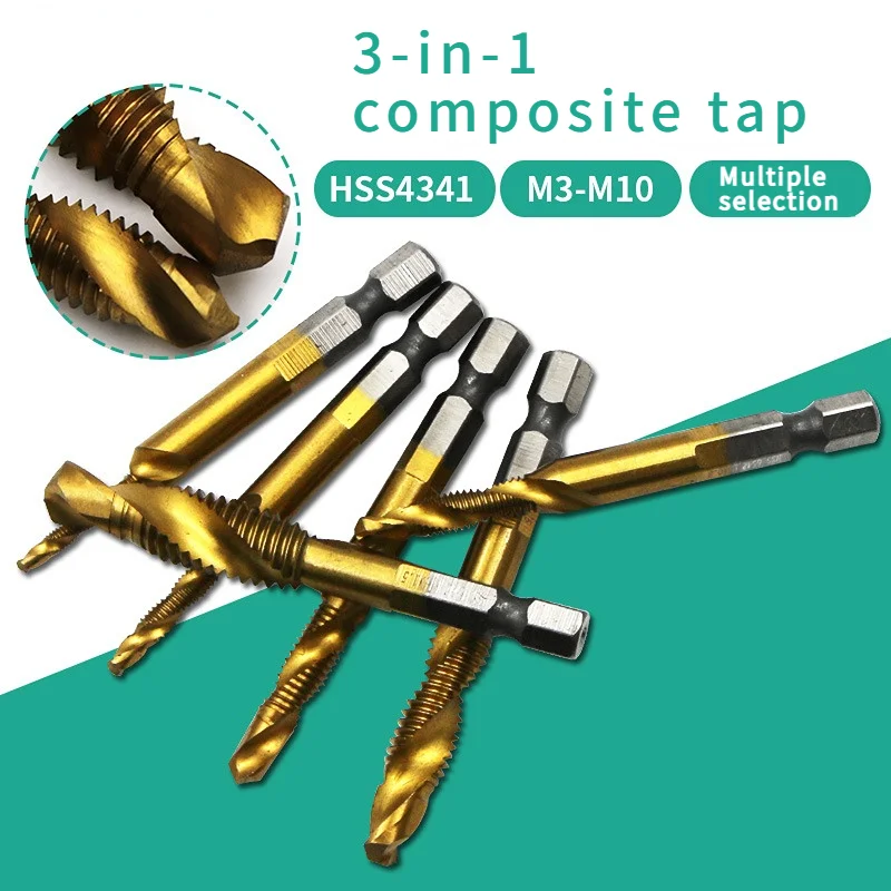 Hexagonal-Handle-Composite-Tap-6-piece-Suit-Tapping-Chamfering-for ...