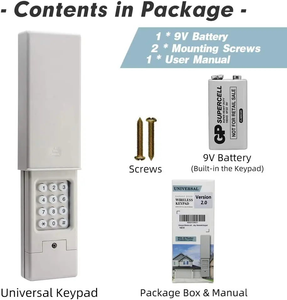 Program Clicker Keypad Garage Door