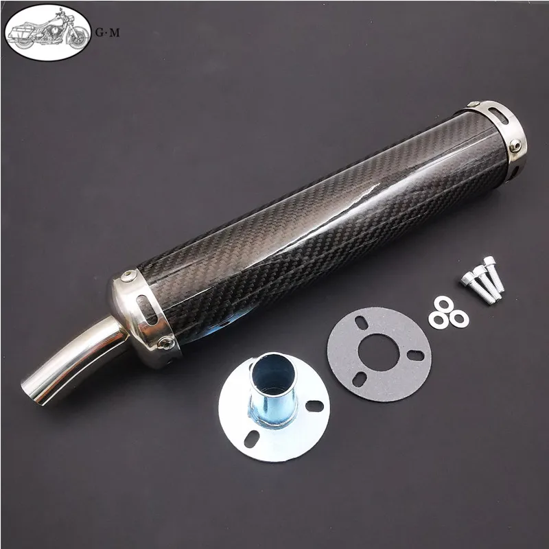 60X280mm Metal Universal Motorcycle Accessories Racing Exhaust Muffler ...