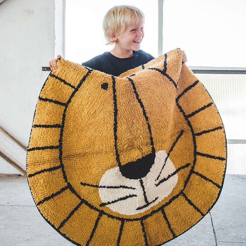 Cute-Cartoon-Rugs-for-Bedroom-Large-Area-Round-Animal-Floor-Mat-Home ...