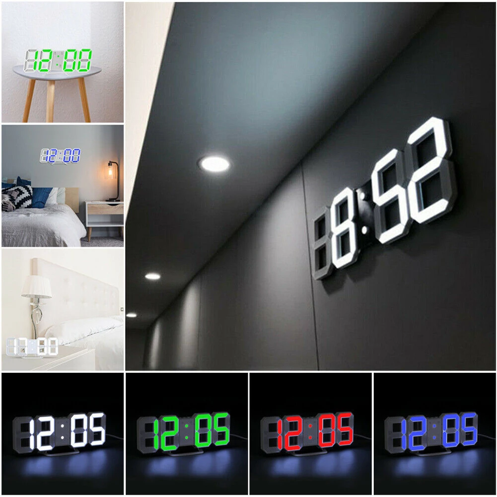 Modern-Design-3D-LED-Digital-Clock-Alarm-Three-dimensional-Wall-Clock ...