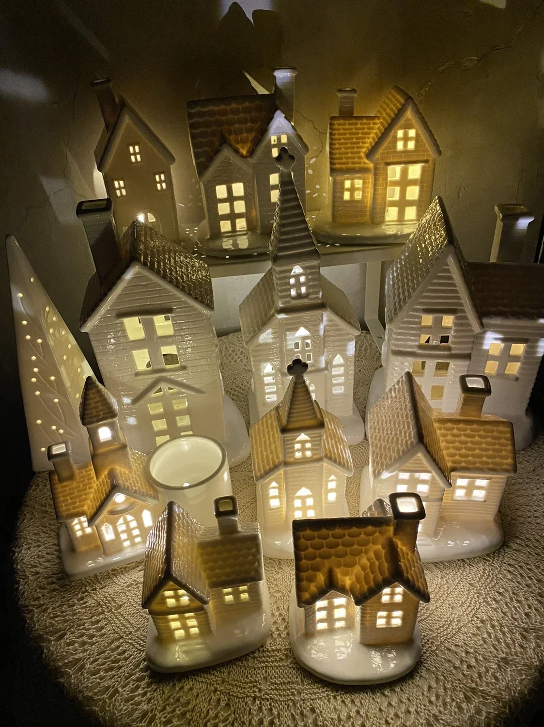 Home-Ceramic-House-Night-Lights-Pet-Landscaping-Courtyard-Decoration ...
