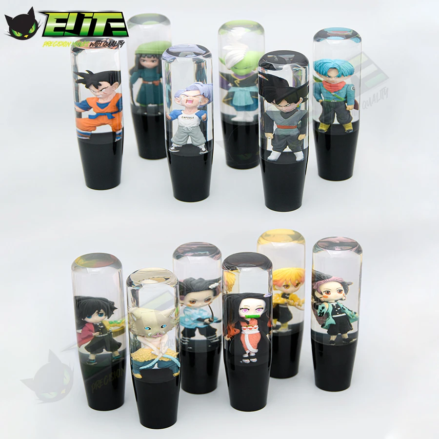 JDM 15CM Anime Carton Gear Shift Knob Transparent Acrylic Racing Sports ...