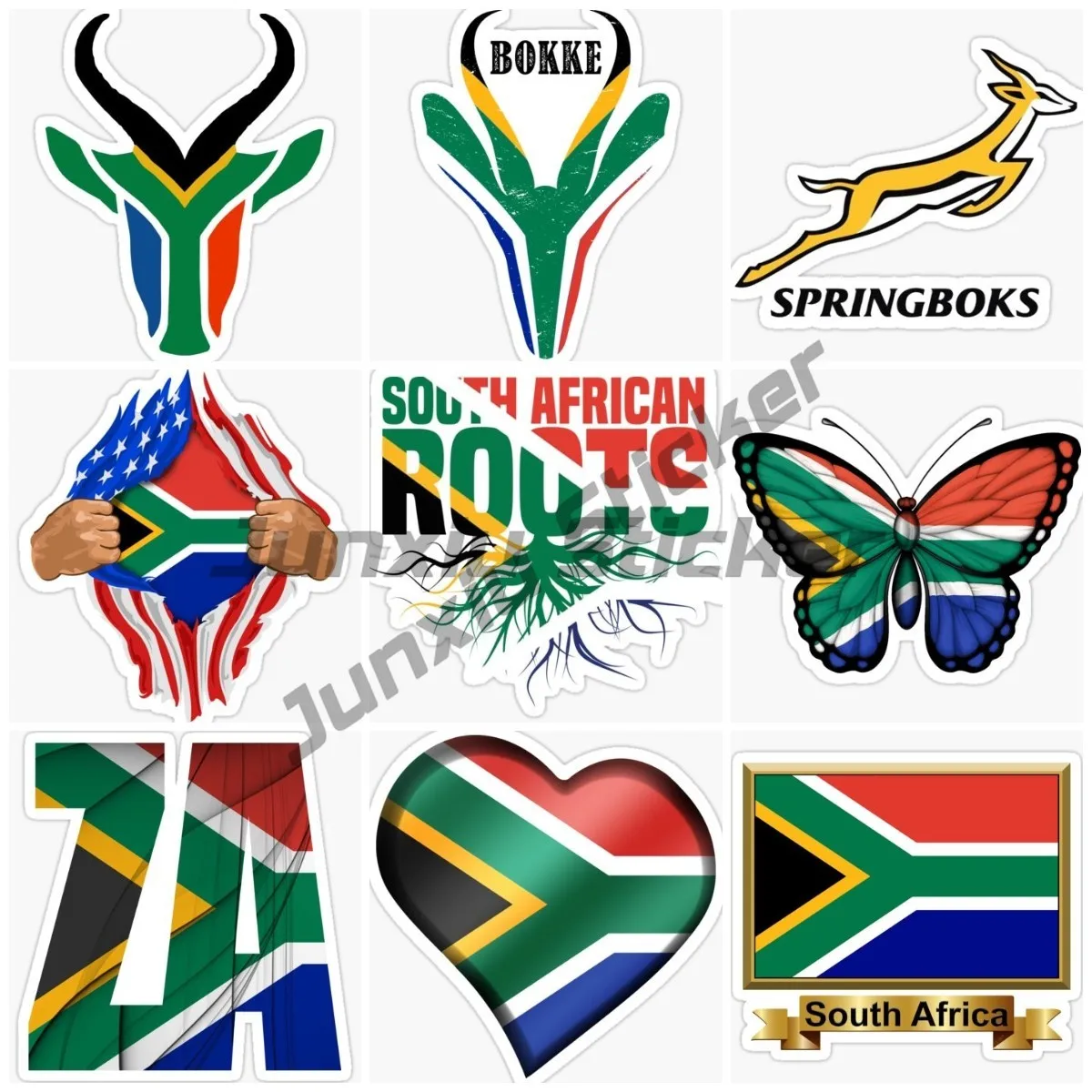 Creative-South-African-ZA-Antelope-Flag-Sticker-for-Motorcycle-Van ...