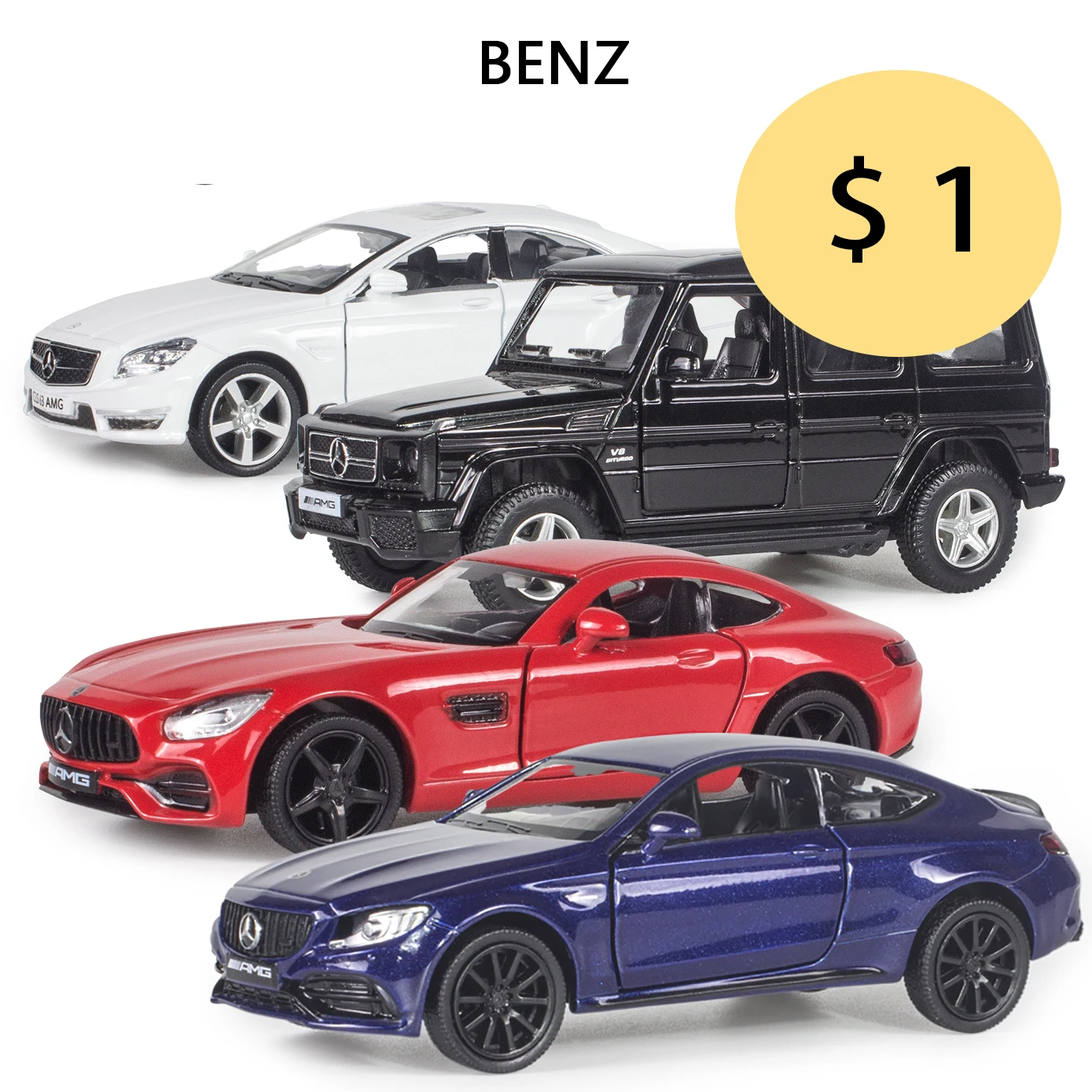 1-36-Benz-Genuine-Alloy-Car-Model-C63-S-CLS63-G63-GTS-Diecast-Metal ...