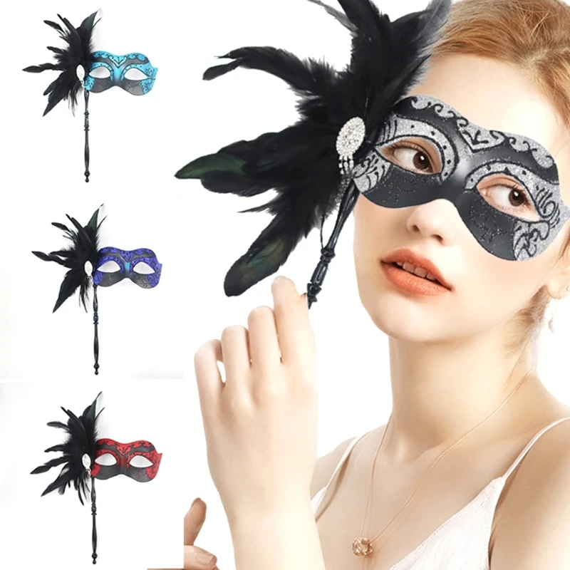 Female Masquerade Masks On A Stick