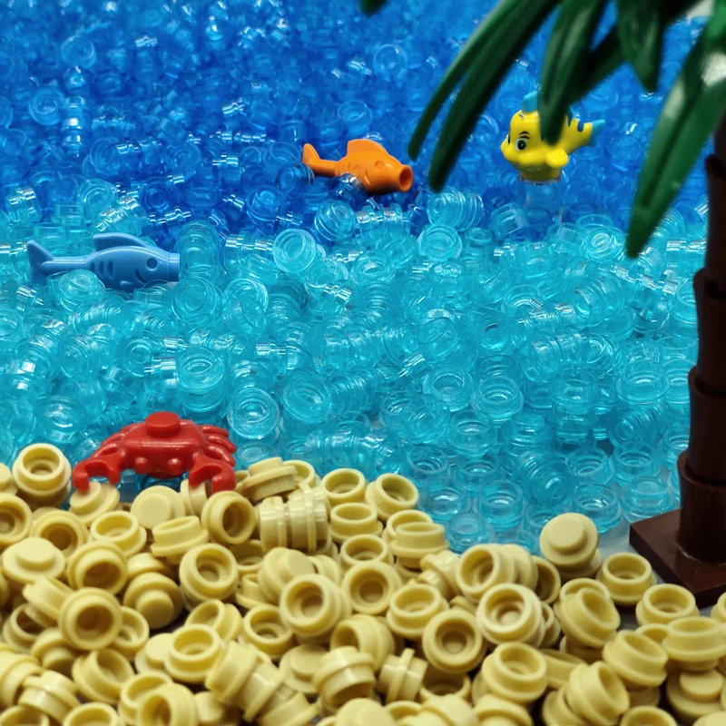 Compatible With LEGO MOC Small Particles White Gray Beach Ship Ocean ...