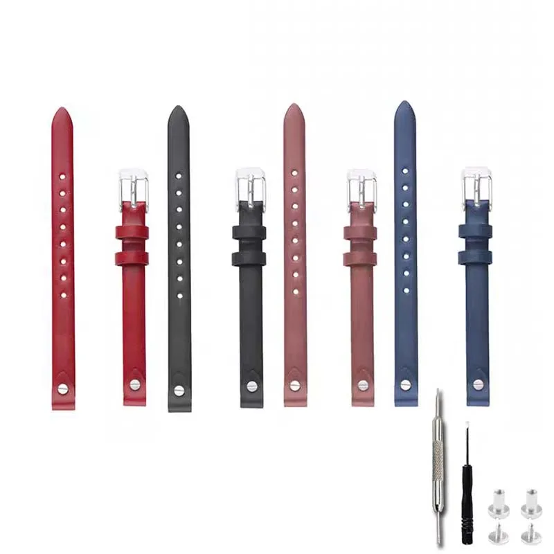 8mm women's leather watch strap accessories compatible Fossil ES4119 ...