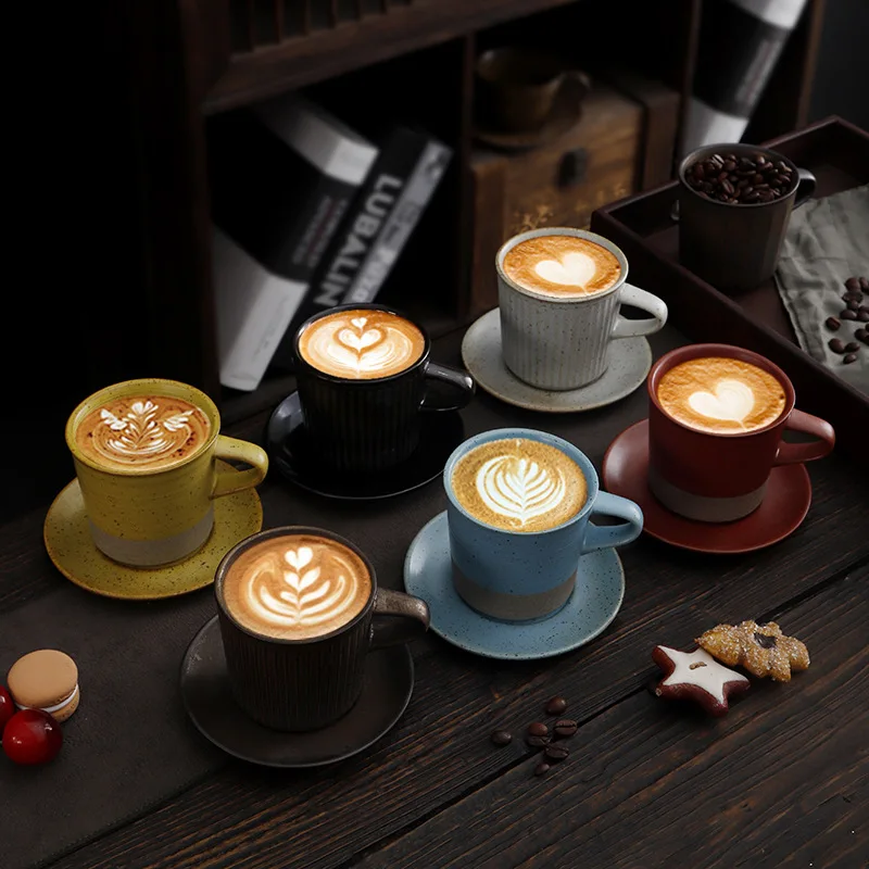 200-ML-Creative-Retro-Ceramic-Coffee-Cup-and-Saucer-Set-Japanese-Cup ...